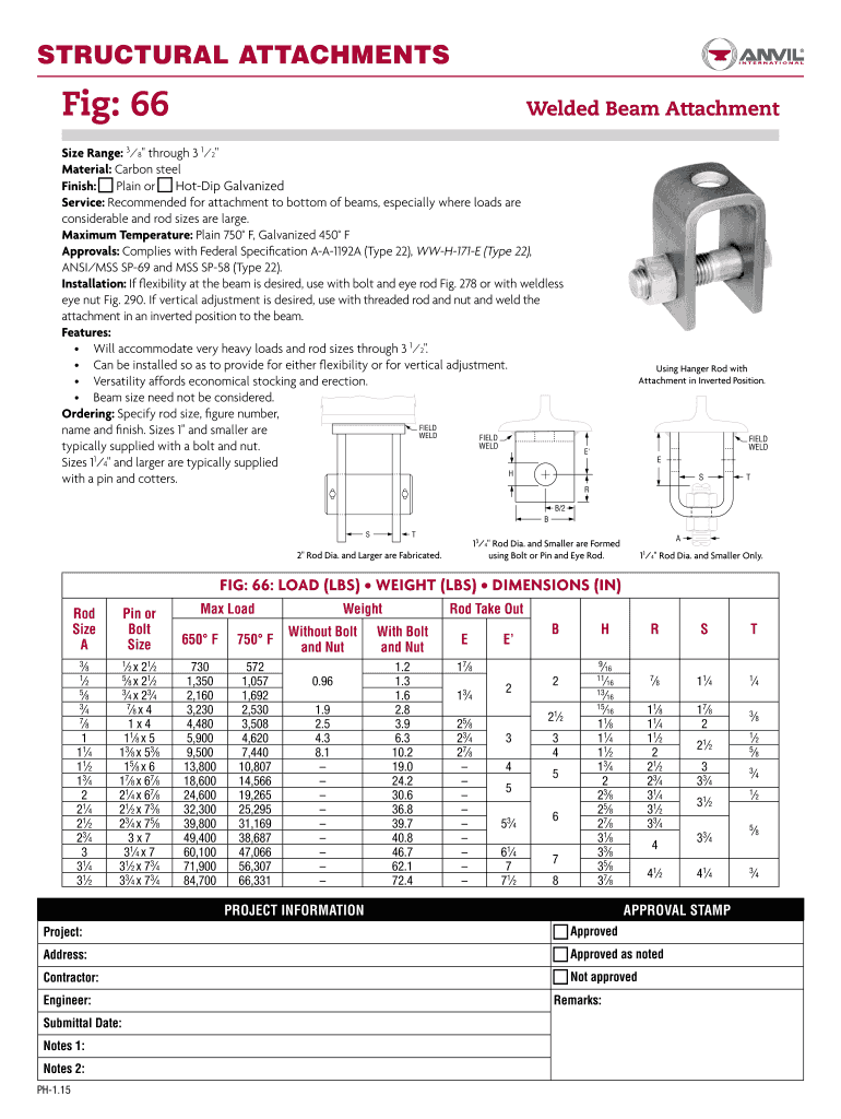 Fillable Online STRTRAL ATTAHMENTS - Anvil International Fax Email ...