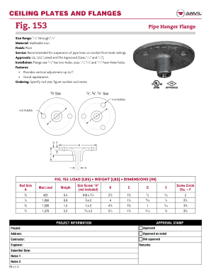 Fillable Online CEILING PLATES AND FLANGES - Anvil International Fax ...