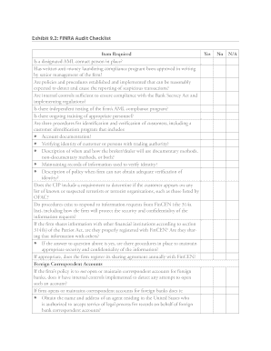 Fillable Online 2: FINRA Audit Checklist Fax Email Print - pdfFiller