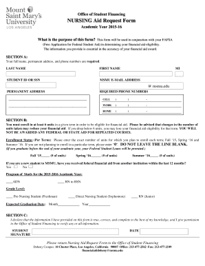 Fillable Online NURSING Aid Request Form Fax Email Print - pdfFiller