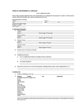 Fillable Online FORM 4B4 ENVIRONMENTAL CHECKLIST Fax Email Print ...