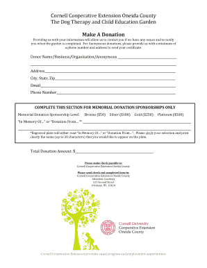 Fillable Online Cornell Cooperative Extension Oneida County Fax Email ...