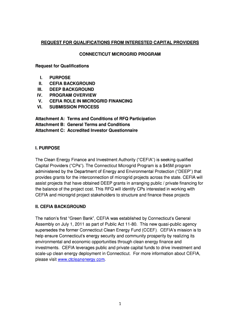 Fillable Online REQUEST FOR QUALIFICATIONS FROM INTERESTED CAPITAL Fax ...