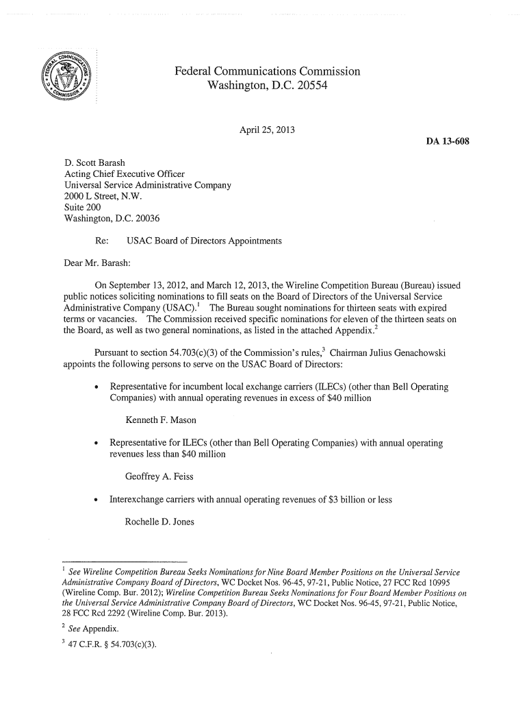 Fillable Online aasa Federal Communications Commission A Washington DC - aasa Fax Email Print ...