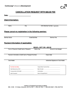 Fillable Online Cancellation Request with Feedoc Fax Email Print ...