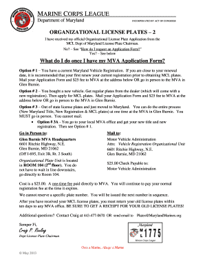 Fillable Online What do I do once I have my MVA Application Form ...