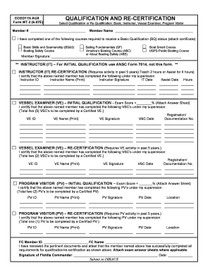 Fillable Online CCGD11N AUX QUALIFICATION AND RE-CERTIFICATION Form MT-2 6-07E Fax Email Print ...