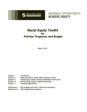 Fillable Online Racial Equity Toolkit Fax Email Print - pdfFiller