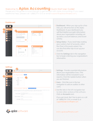 Fillable Online Aplos Accounting Quick Start User Guide Fax Email Print - pdfFiller