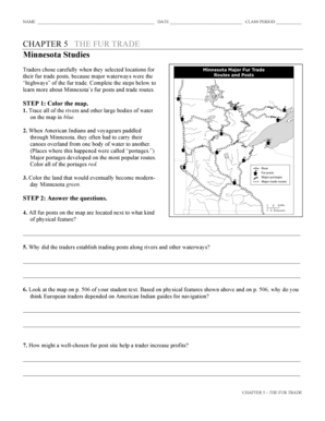 Fillable Online CHAPTER 5 THE FUR TRADE Minnesota Studies Fax Email ...