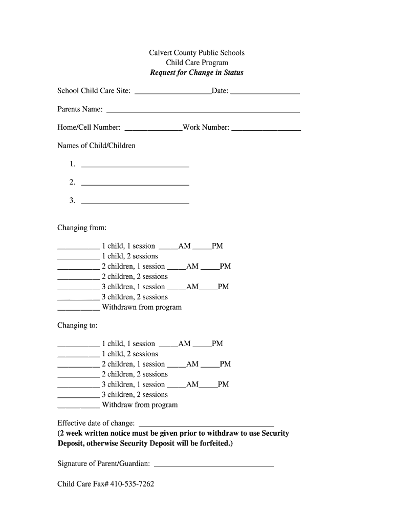 Fillable Online Child Care Program Fax Email Print - pdfFiller