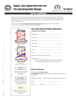 Fillable Online legacy musicforall Regional Super Regional Patch Order ...