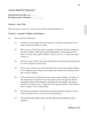 Fillable Online CHILD PROTECTION ACT - aulorg Fax Email Print - pdfFiller