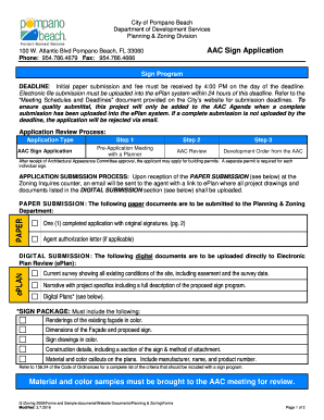 Fillable Online Aac sign app - Pompano Beach Florida Fax Email Print ...