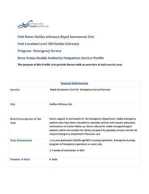 Fillable Online cdha nshealth Unit Name Halifax Infirmary Rapid ...
