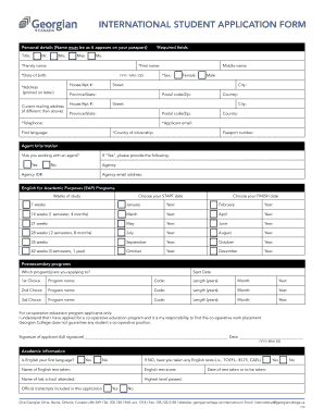 Fillable Online INTERNATIONAL STUDENT APPLICATION FORM - Geebee Education Fax Email Print ...