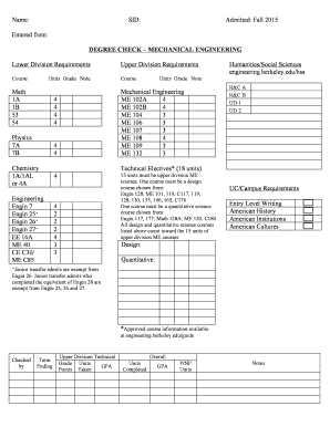 Fillable Online engineering berkeley 2015 - Berkeley Engineering Fax Email Print - pdfFiller