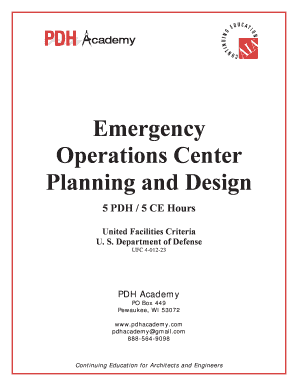 Fillable Online Emergency Operations Center Planning andDesign Fax ...