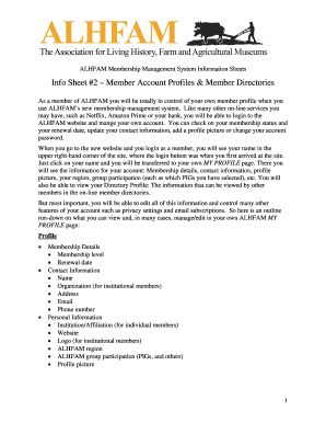 Fillable Online ALHFAM Membership Management System Information Sheets ...