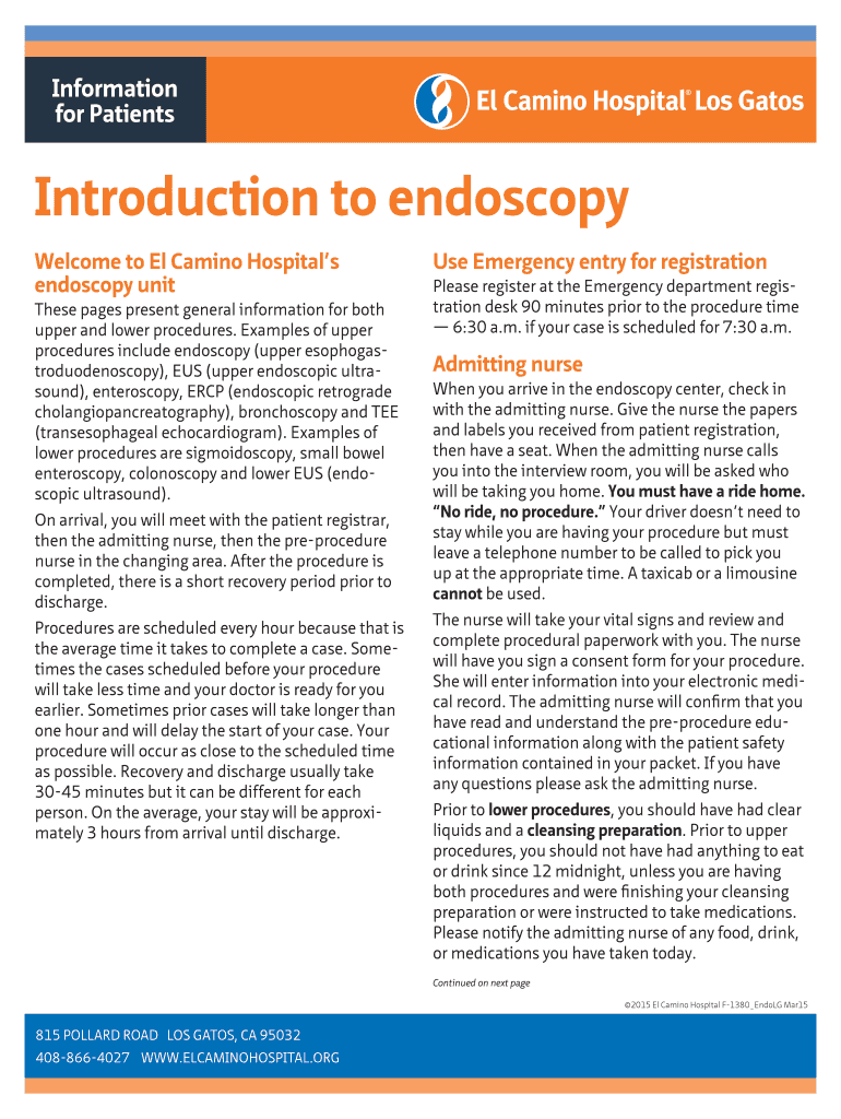 Fillable Online Introduction to endoscopy Fax Email Print - pdfFiller