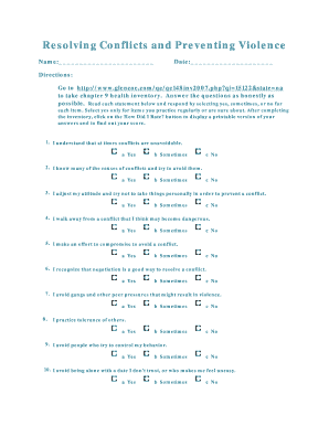 Fillable Online Resolving Conflicts and Preventing Violence - MUNU ...