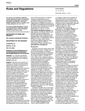 Fillable Online eca state 13873 Rules and Regulations Federal Register - ecastategov - eca state ...