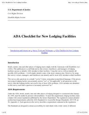 Fillable Online ADA Checklist for New Lodging Facilities - Member Leap ...