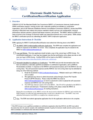 Fillable Online mhcc maryland Electronic Health Network ...
