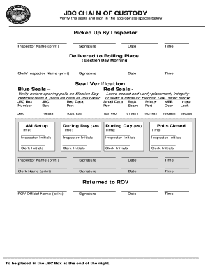 Fillable Online Chain of Custody Suggestions - JBCdoc Fax Email Print ...