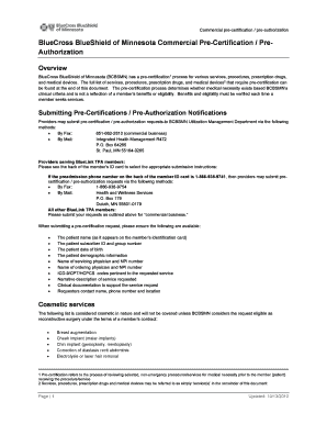 Fillable Online Commercial pre-certification / pre-authorization Fax ...