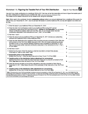Fillable Online Figuring the Taxable Part of Your IRA Distribution Keep ...