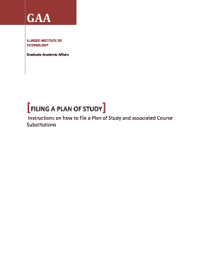 Fillable Online FILING A PLAN OF STUDY Fax Email Print - pdfFiller