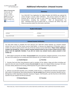 Fillable Online Additional Information of Untaxed Income Fax Email ...