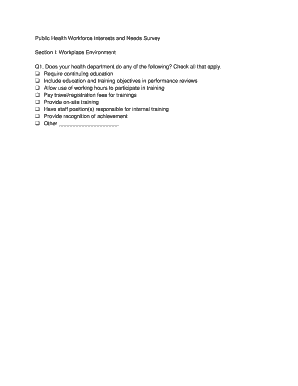 Fillable Online astho Public Health Workforce Interests and Needs ...