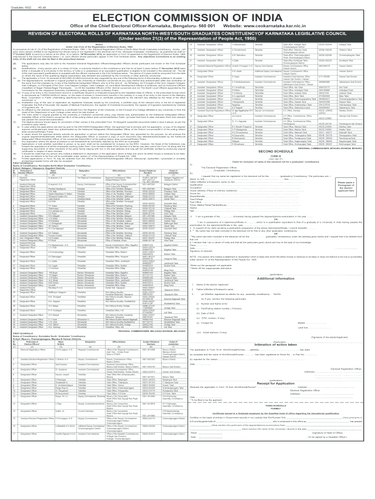 Fillable Online ELECTION COMMISSION OF INDIA - bceokarnatakakarnicinb ...
