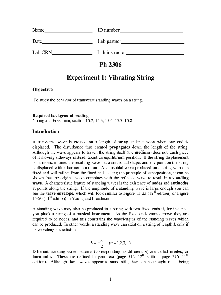 Virginia Tech Ph 2306 Form - Fill Online, Printable, Fillable, Blank ...