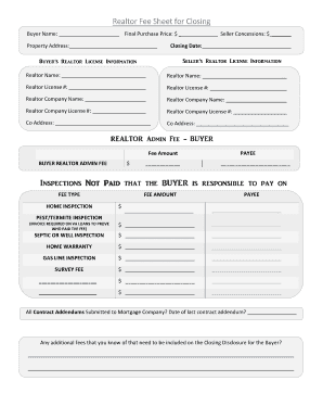 Fillable Online callequity Realtor Fee Sheet Revised 11-18-15 Fax Email ...