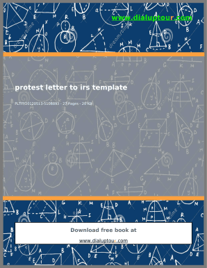 Fillable Online Protest Letter To Irs Template Fax Email Print - pdfFiller