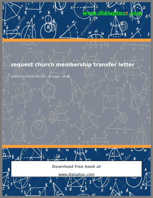 Fillable Online Request Church Membership Transfer Letter - Complete ...