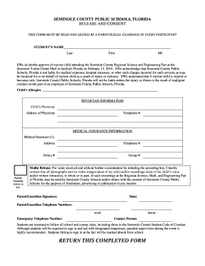 Fillable Online scps k12 fl SCPS Field Trip Release and Consent bFormb - scps k12 fl Fax Email ...