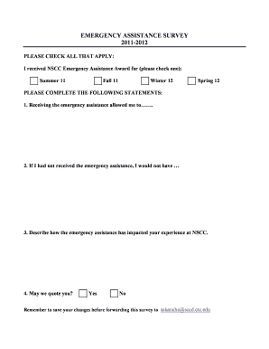Fillable Online webshare northseattle EMERGENCY surveydocx Fax Email ...