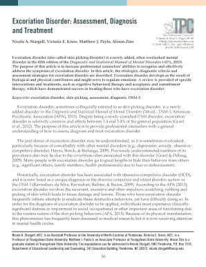 Fillable Online Excoriation Disorder: Assessment, Diagnosis Fax Email ...