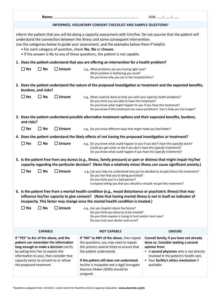 Fillable Online vkc mc vanderbilt Yes No or Unsure Yes No - Vanderbilt ...