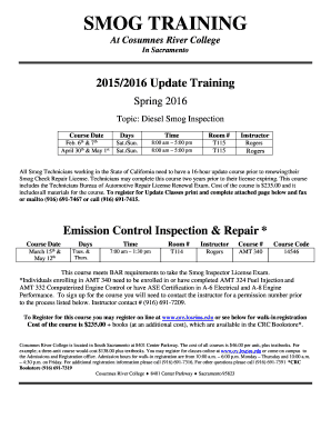 Fillable Online crc losrios Automotive Bar Smog - CRC Website - crc losrios Fax Email Print ...