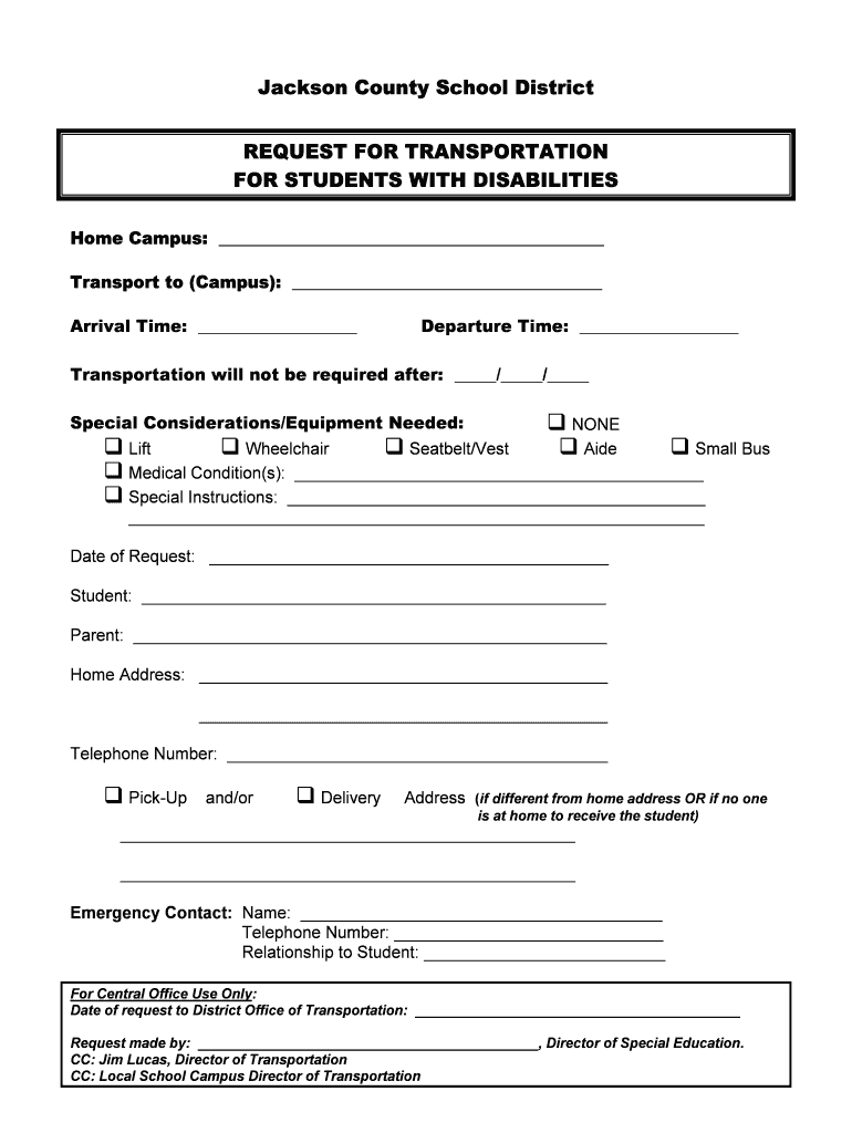 Fillable Online Jackson County School District REQUEST FOR ...