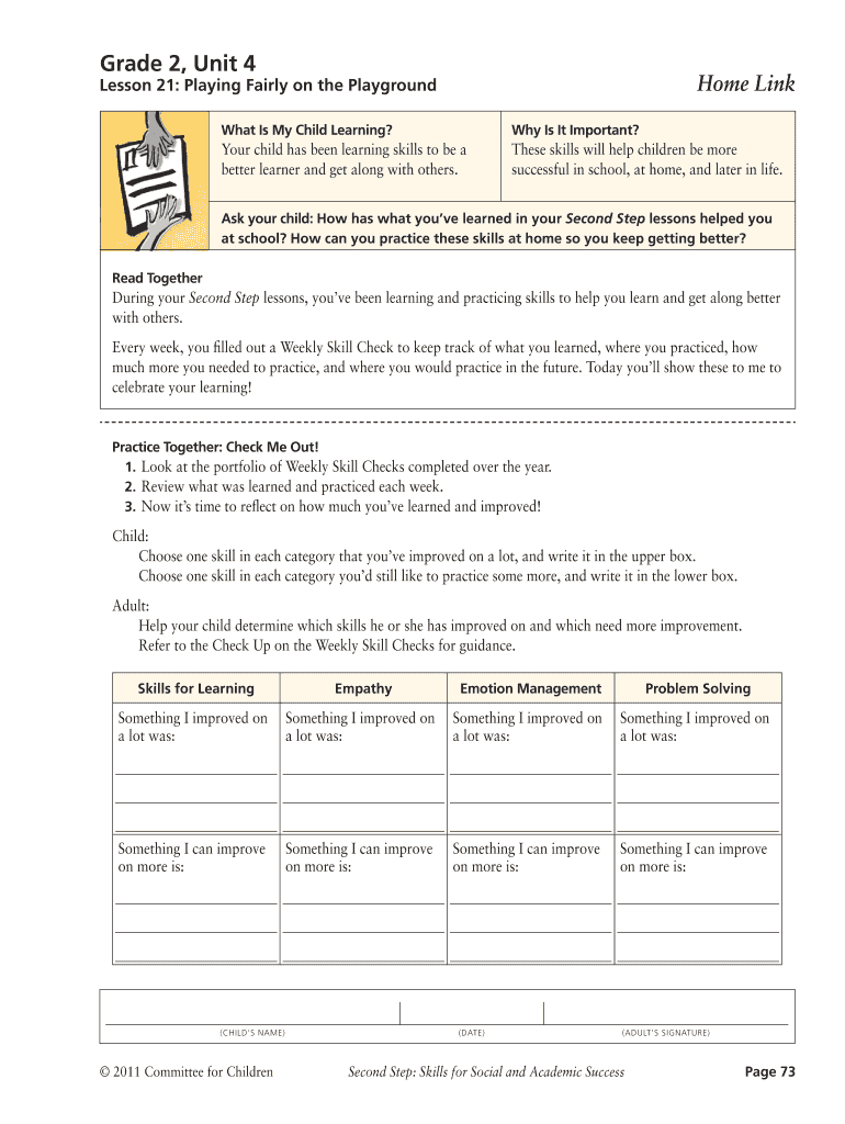 Fillable Online Grade 2 Unit 4 Lesson 21 Playing Fairly on the Fax ...
