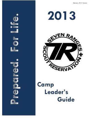 Fillable Online buckeyecouncil 2013 Seven Ranges Leaders Guide ...