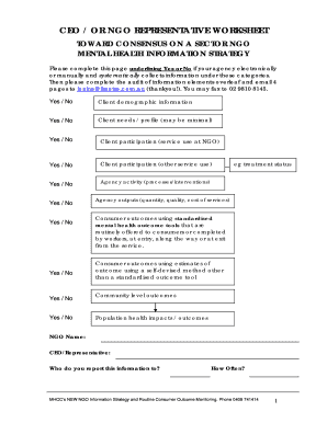 Fillable Online CEO OR NGO REPRESENTATIVE WORKSHEET - MHCC Fax Email ...