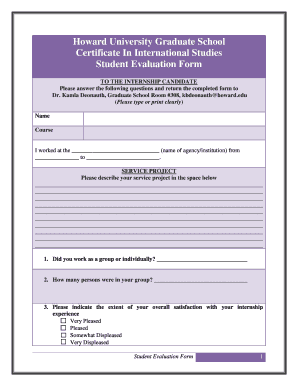 Fillable Online gs howard Howard University Graduate School Certificate ...