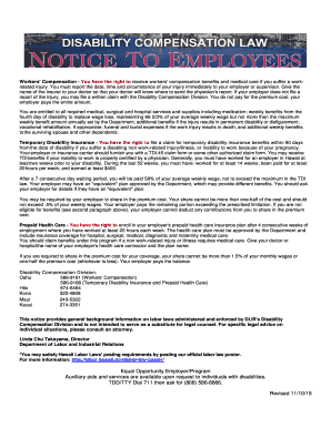 Fillable Online Workers' Compensation - You have the right to receive ...